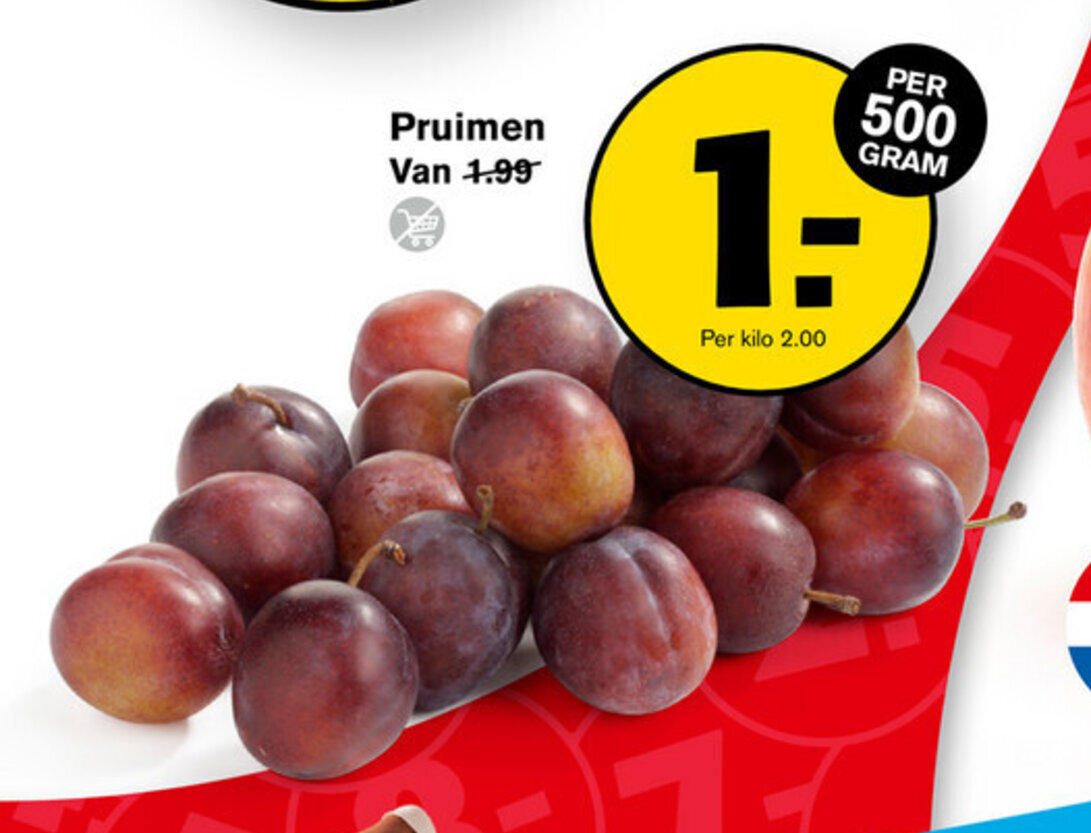 Pruimen aanbieding bij Hoogvliet