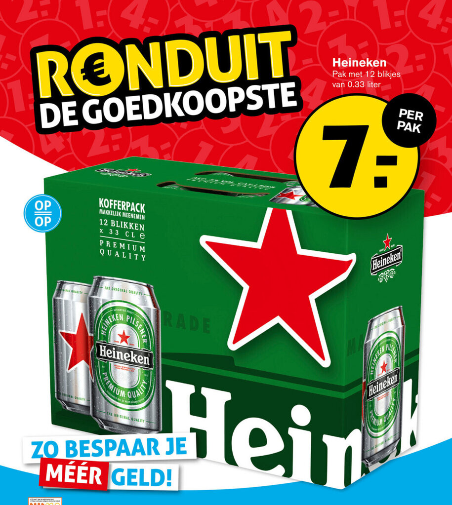 Heineken per pak aanbieding bij Hoogvliet