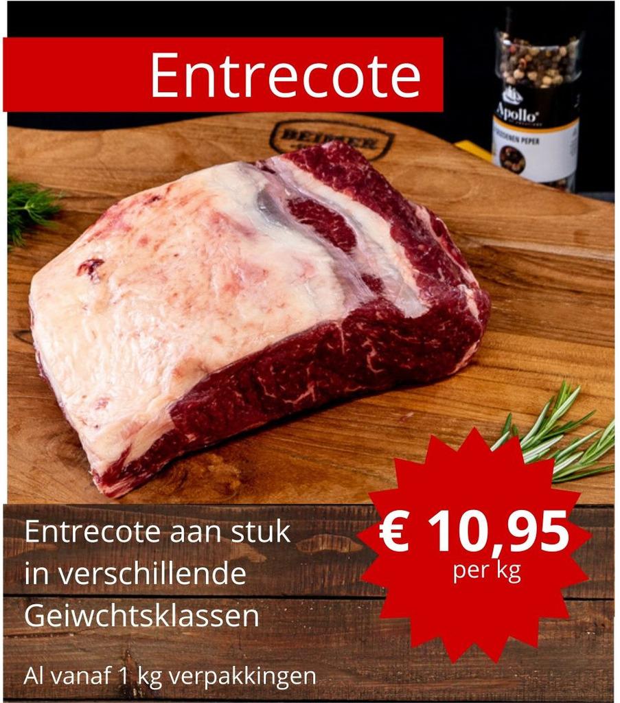 Entrecote aanbieding bij Beimer