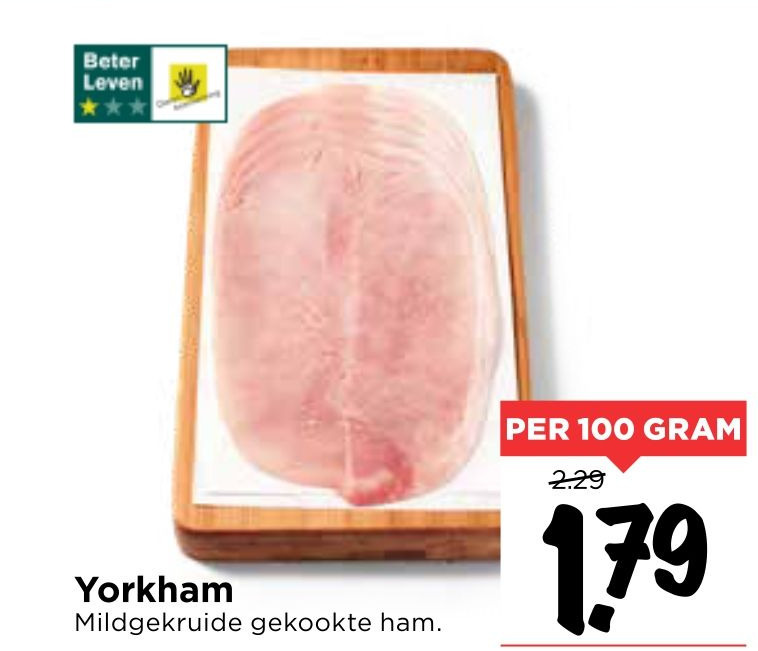 Yorkham 100 gram aanbieding bij Vomar Voordeelmarkt