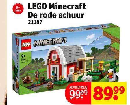 Lego minecraft de rode schuur aanbieding bij Kruidvat