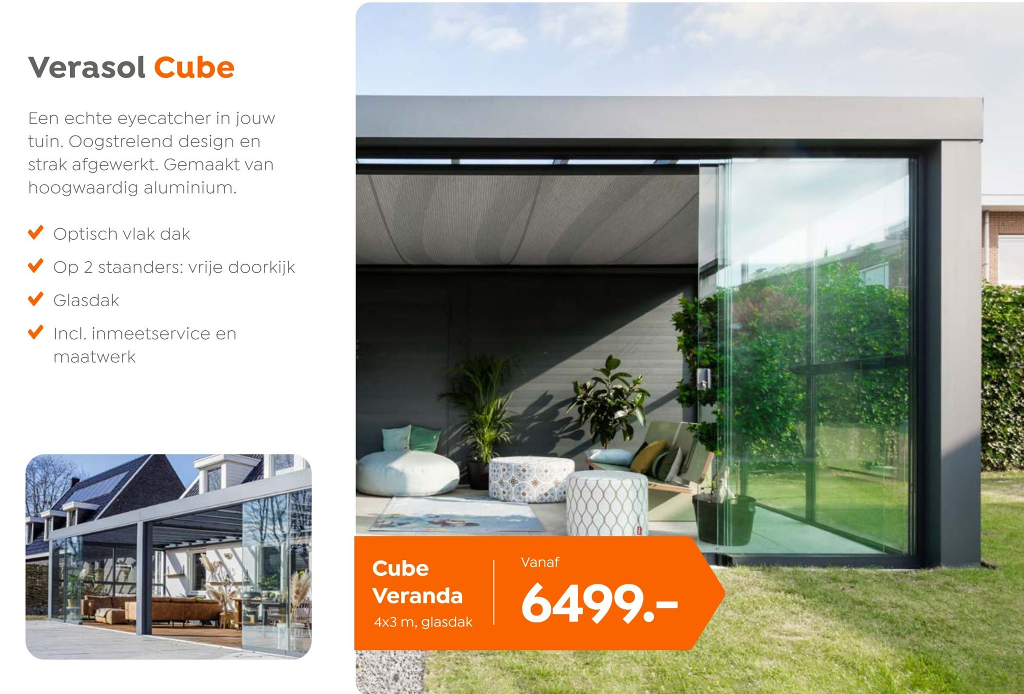 Cube Veranda aanbieding bij Verasol