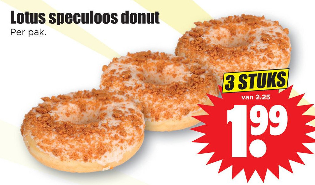 Lotus speculoos donut aanbieding bij Dirk