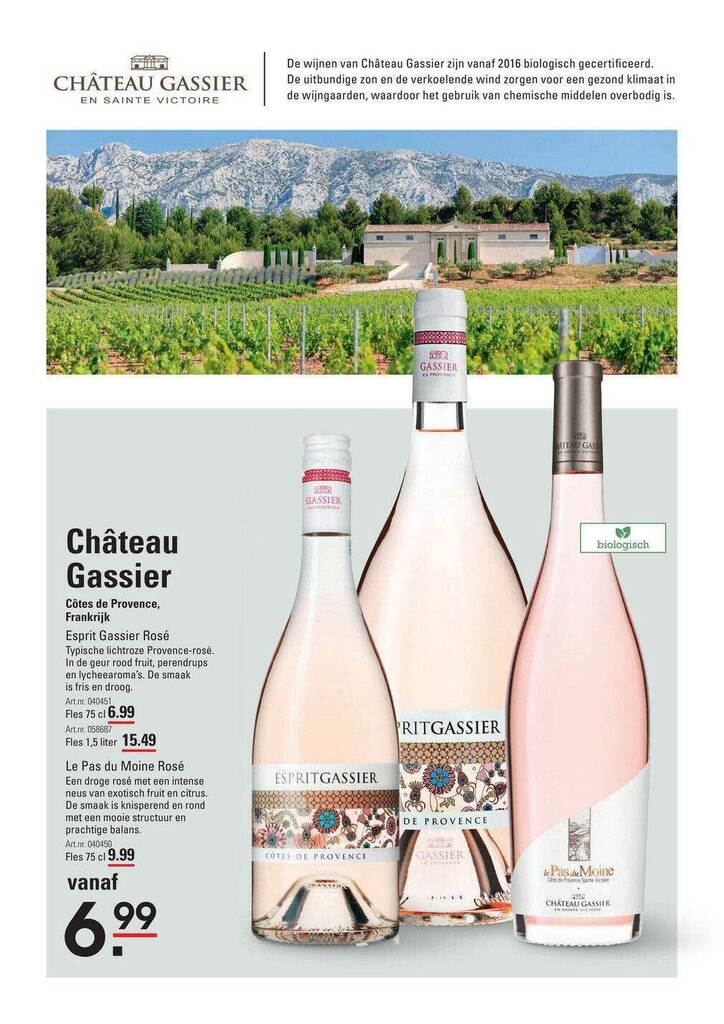 Château Gassier Esprit Gassier Rosé Of Le Pas Du Moine Rosé Côtes De ...