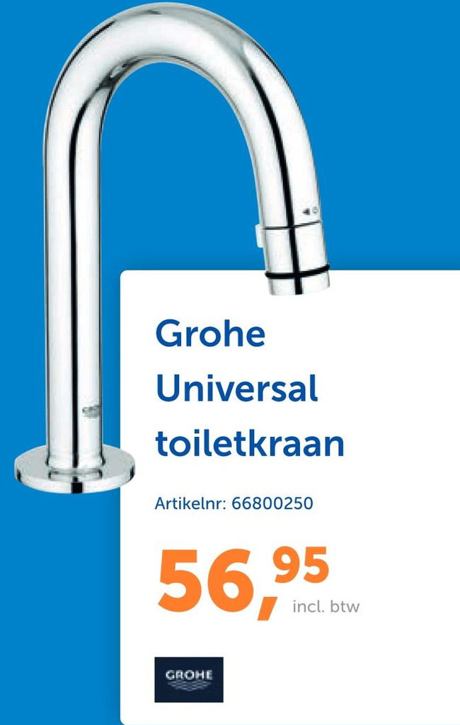 Grohe Universal toiletkraan aanbieding bij Warmteservice