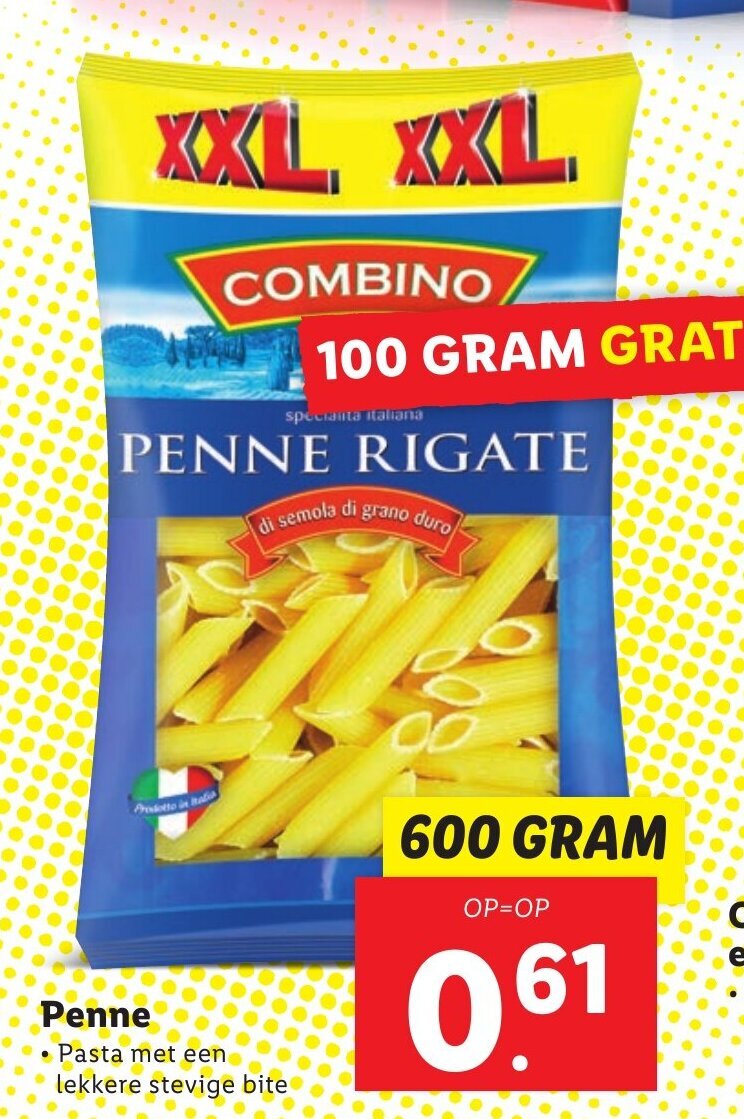 Combino Penne 600g aanbieding bij Lidl