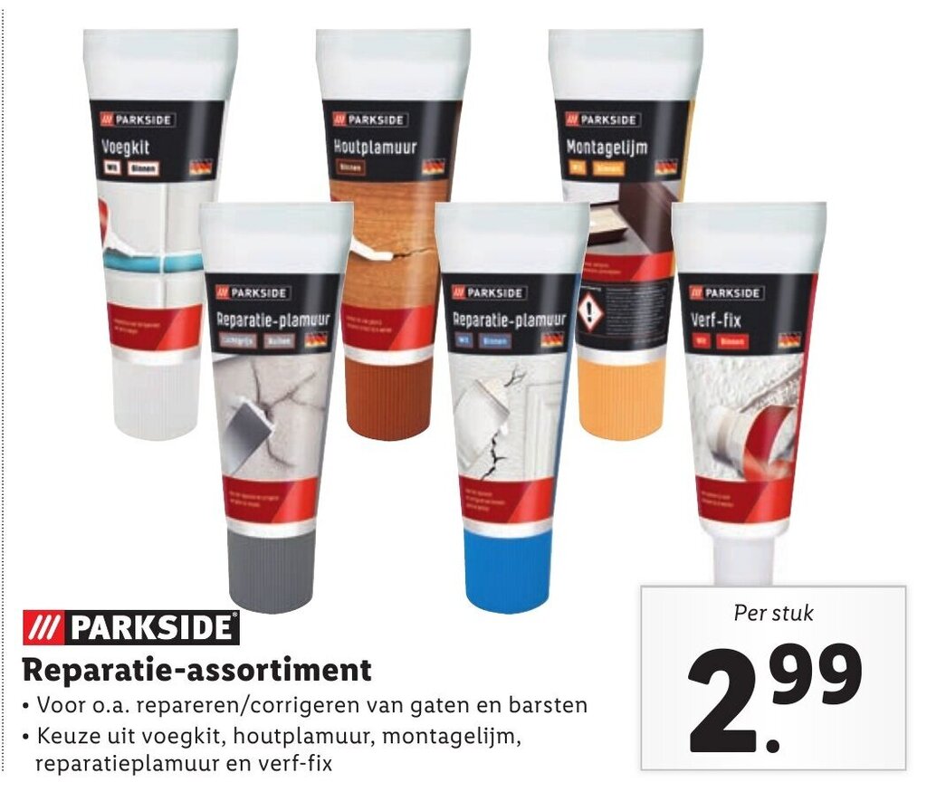 Parkside Reparatie-assortiment aanbieding bij Lidl