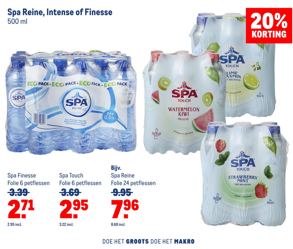 Spa reine, intense of finesse aanbieding bij Makro