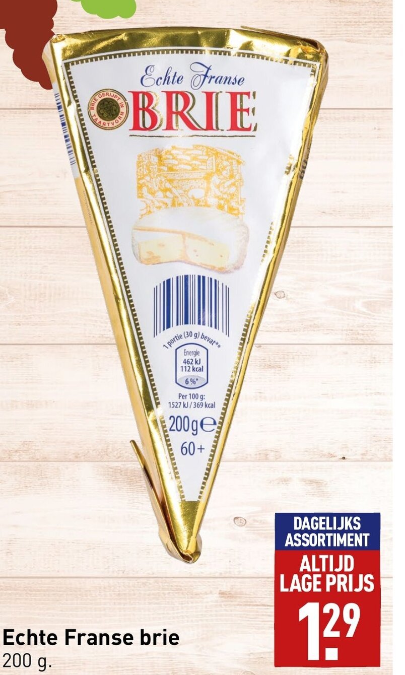 Echte Franse brie 200 g aanbieding bij ALDI