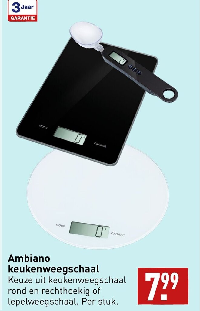Ambiano keukenweegschaal aanbieding bij ALDI