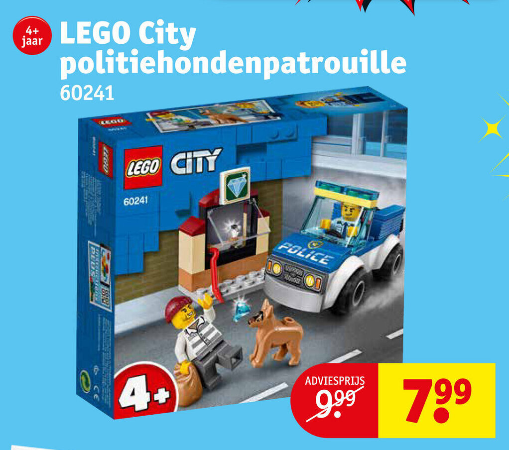 Lego City politiehondenpatrouille 60241 aanbieding bij Kruidvat
