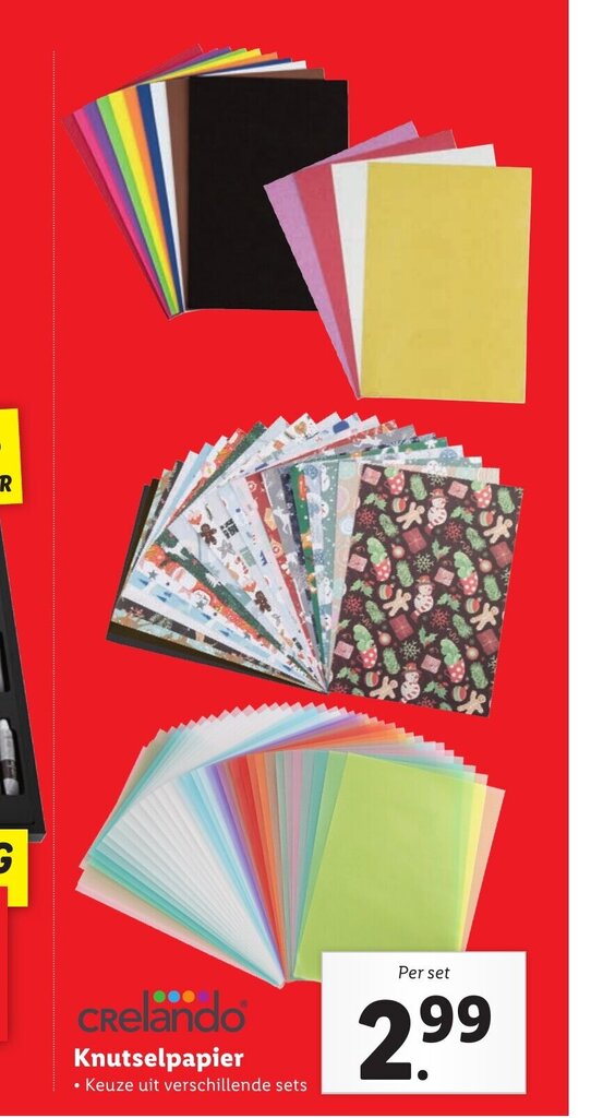 Crelando Knutselpapier aanbieding bij Lidl