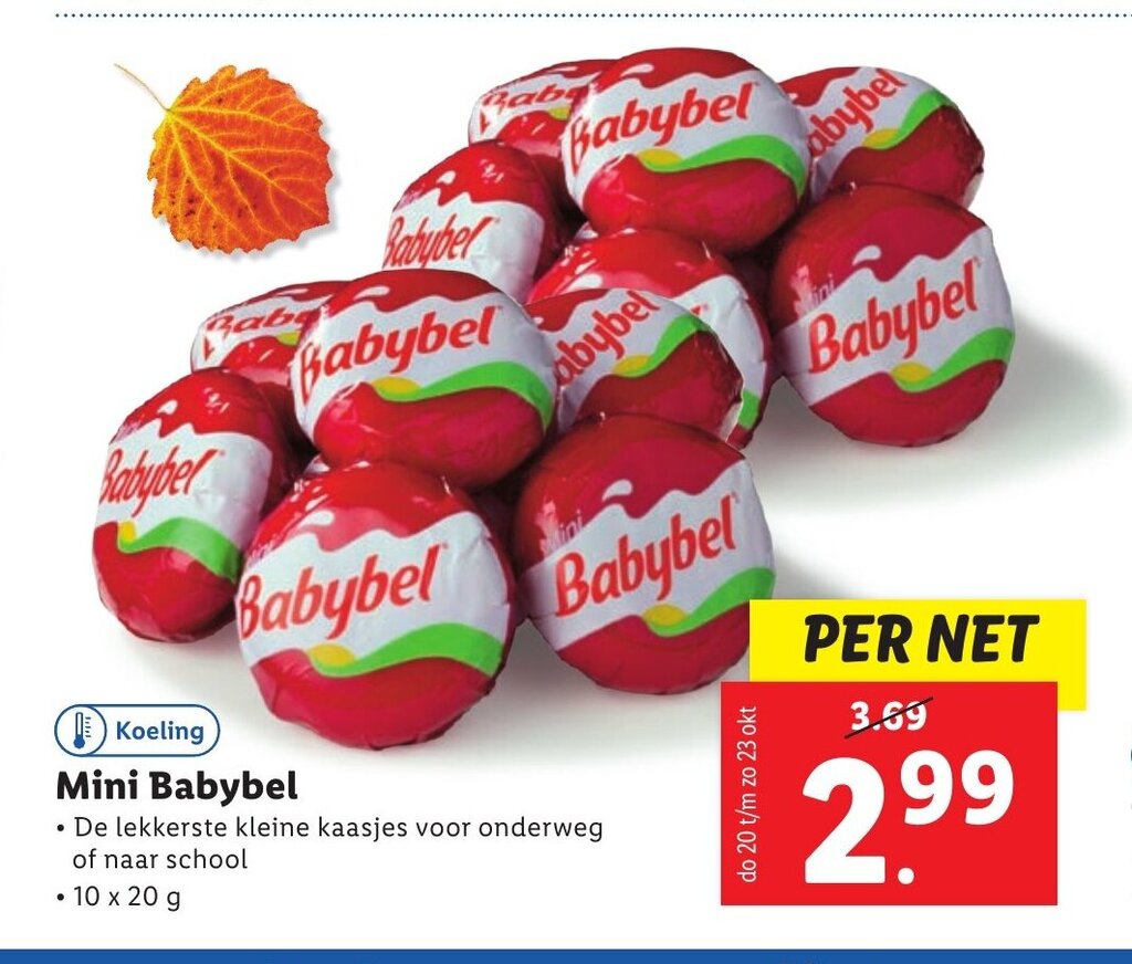 Mini Babybel 10 x 20 g aanbieding bij Lidl