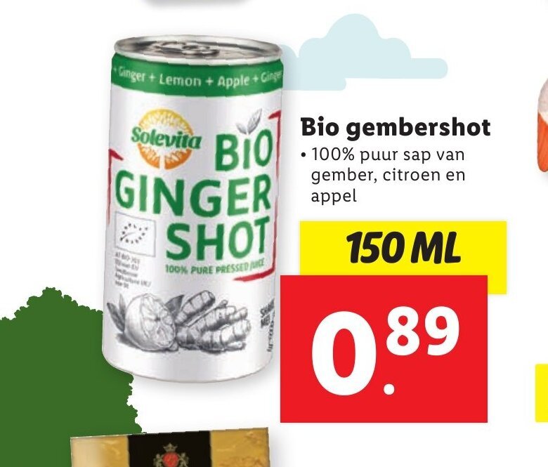 Solevita bio gembershot 150 ml aanbieding bij Lidl