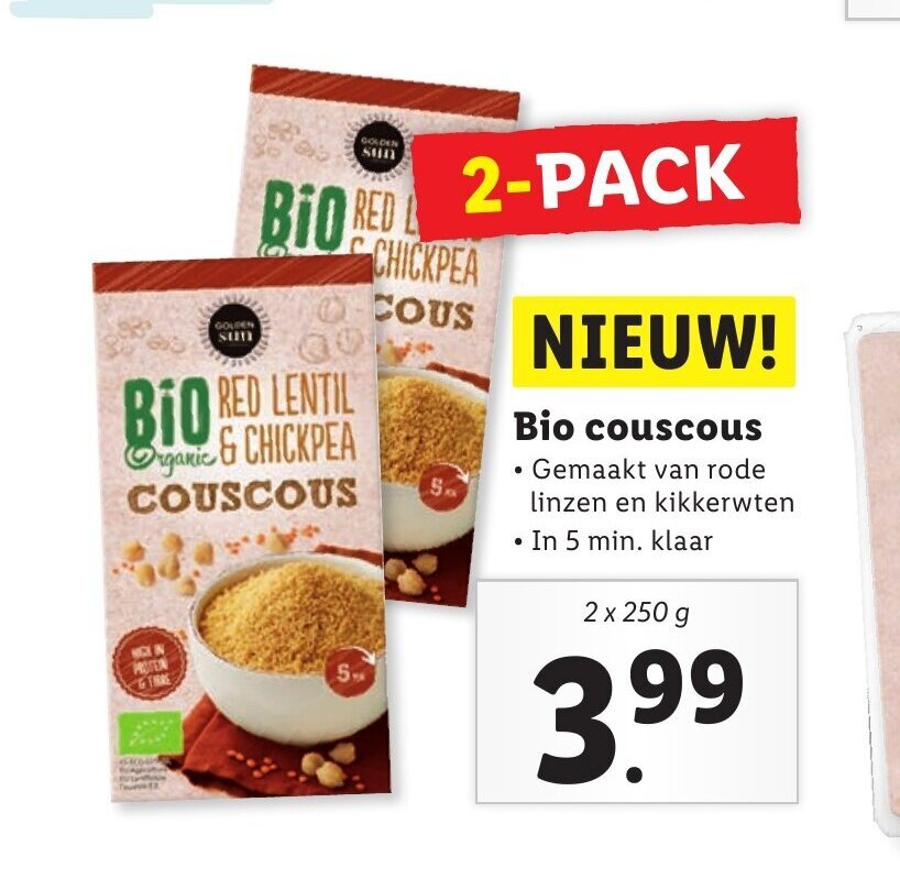 Bio couscous 2 x 250 g aanbieding bij Lidl