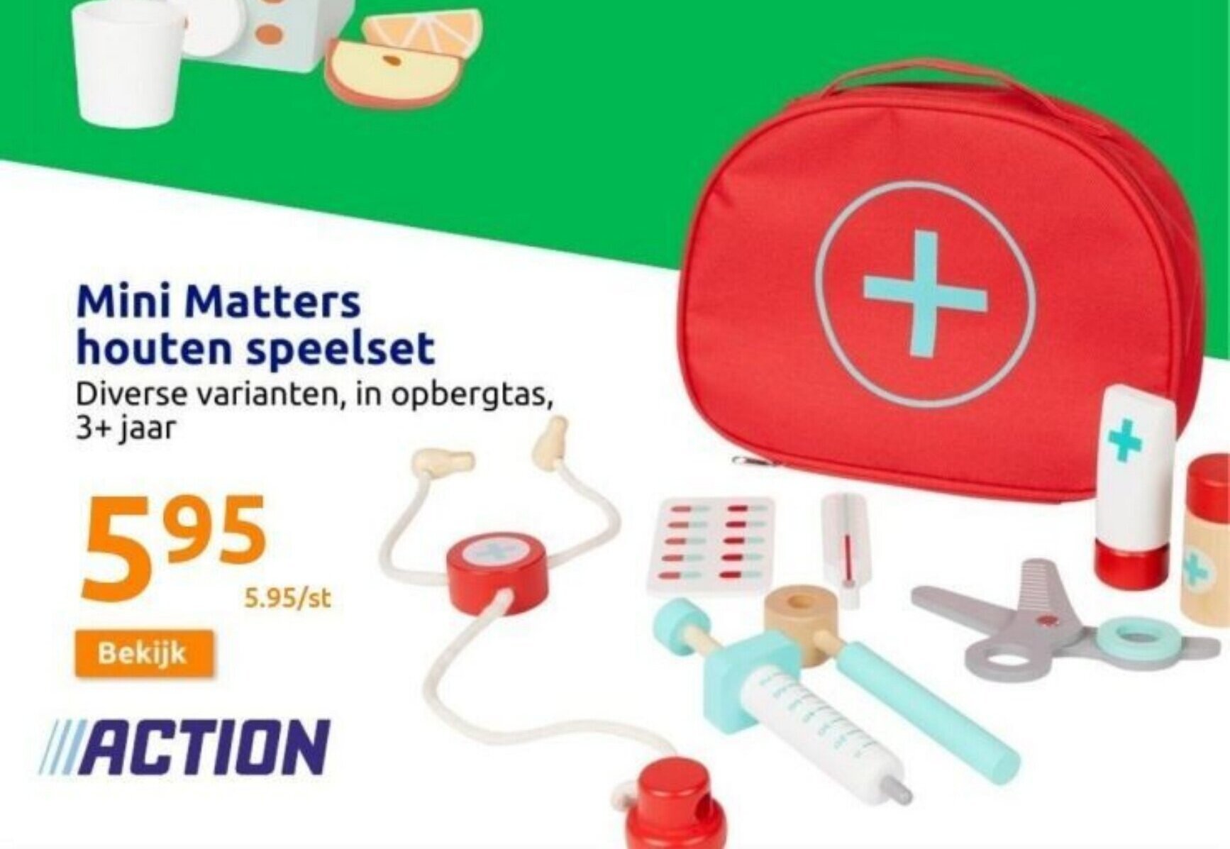 Mini Matters houten speelset aanbieding bij Action