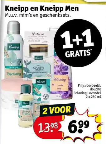 Kneipp en kneipp men 1+1 gratis aanbieding bij Kruidvat