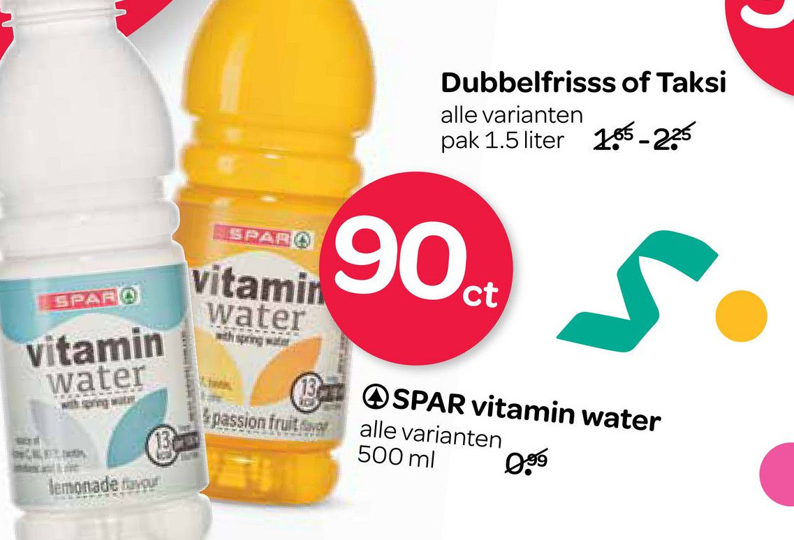 Spar vitamin water aanbieding bij Spar