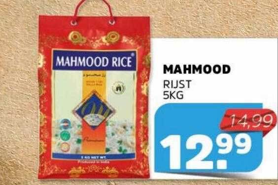 Mahmood rijst 5 kg aanbieding bij Sahan Supermarkten