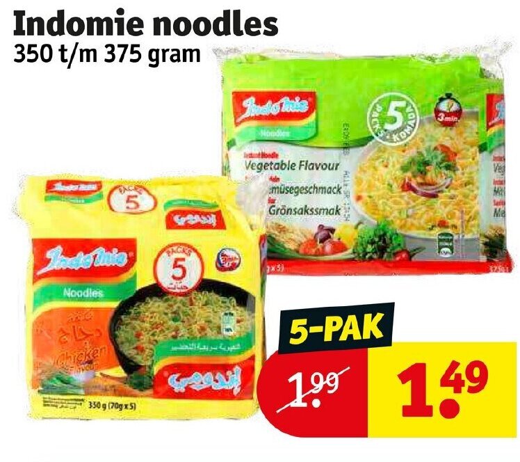 Indomie noodles 350g aanbieding bij Kruidvat