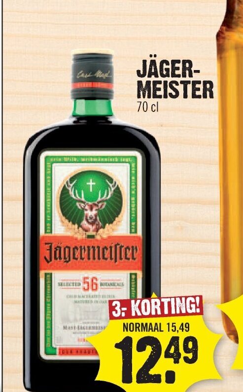 Jagermeister 70 cl aanbieding bij Dirk