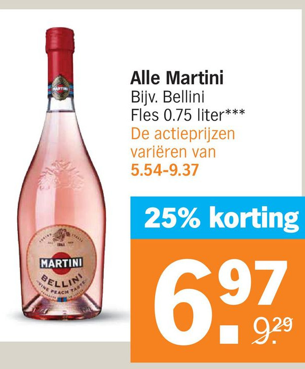 Alle martini bijv. bellini aanbieding bij Albert Heijn