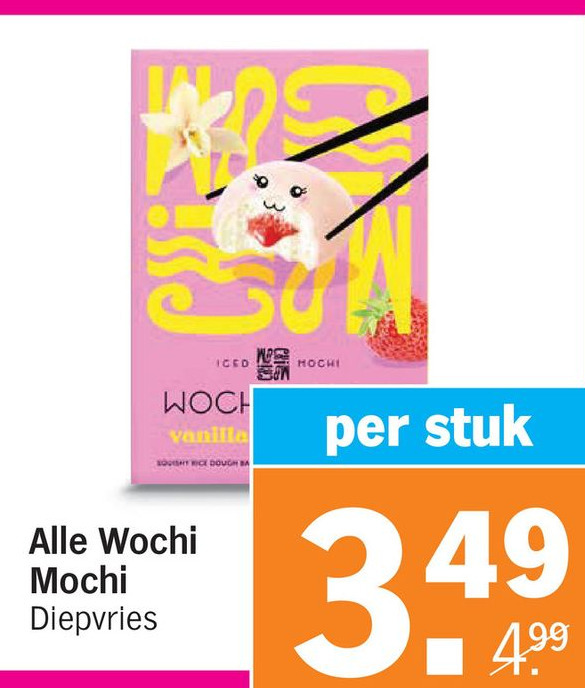 Alle wochi mochi diepvries aanbieding bij Albert Heijn