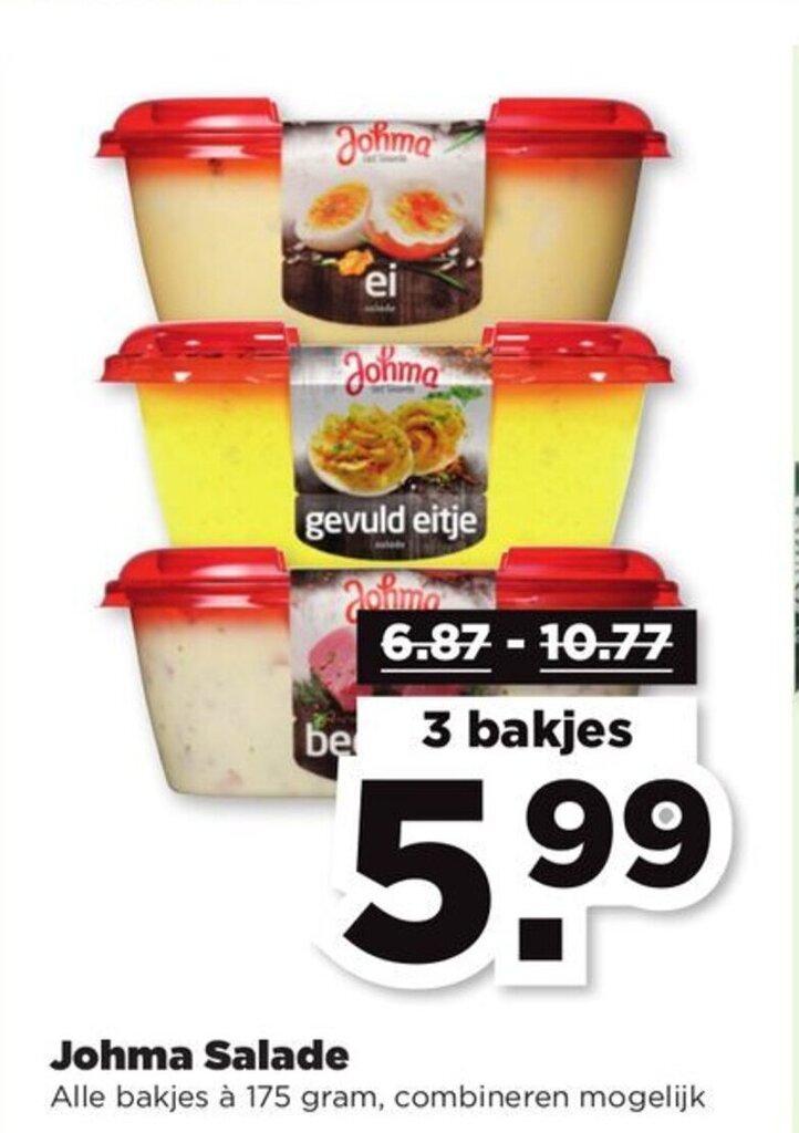 Johma Salade 175 gram aanbieding bij PLUS
