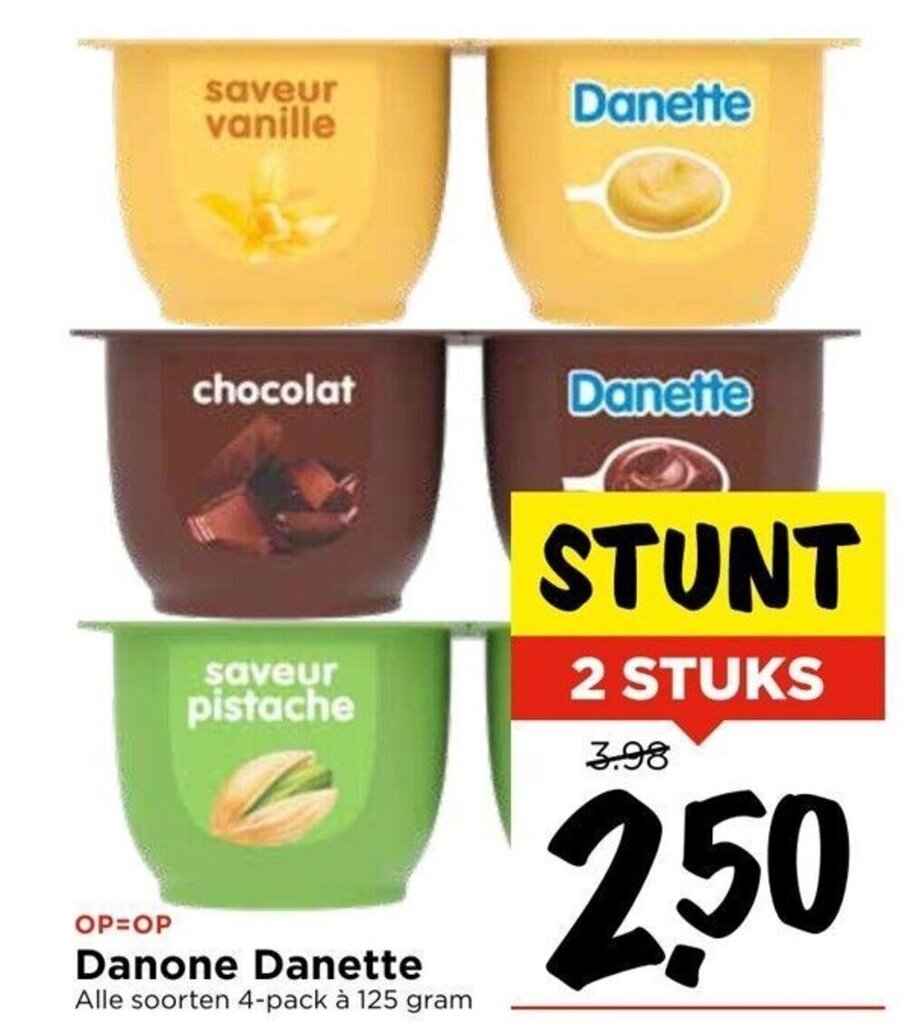 Danone danette 125g aanbieding bij Vomar Voordeelmarkt