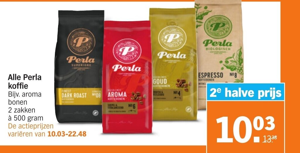 Alle Perla koffie aanbieding bij Albert Heijn