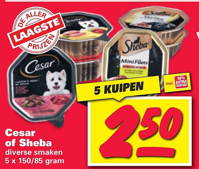 Cesar of sheba aanbieding bij Nettorama