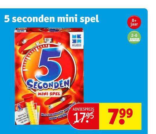 5 seconden mini spel aanbieding bij Kruidvat