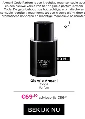 Giorgio armani code parfum aanbieding bij ICI Paris XL