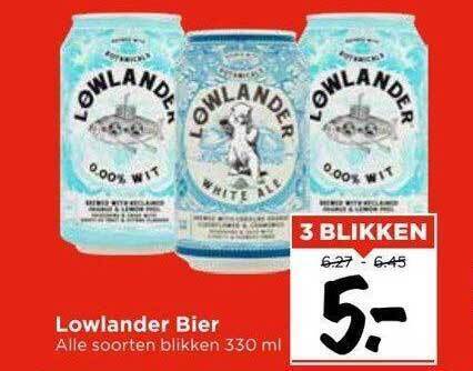 Lowlander bier aanbieding bij Vomar Voordeelmarkt