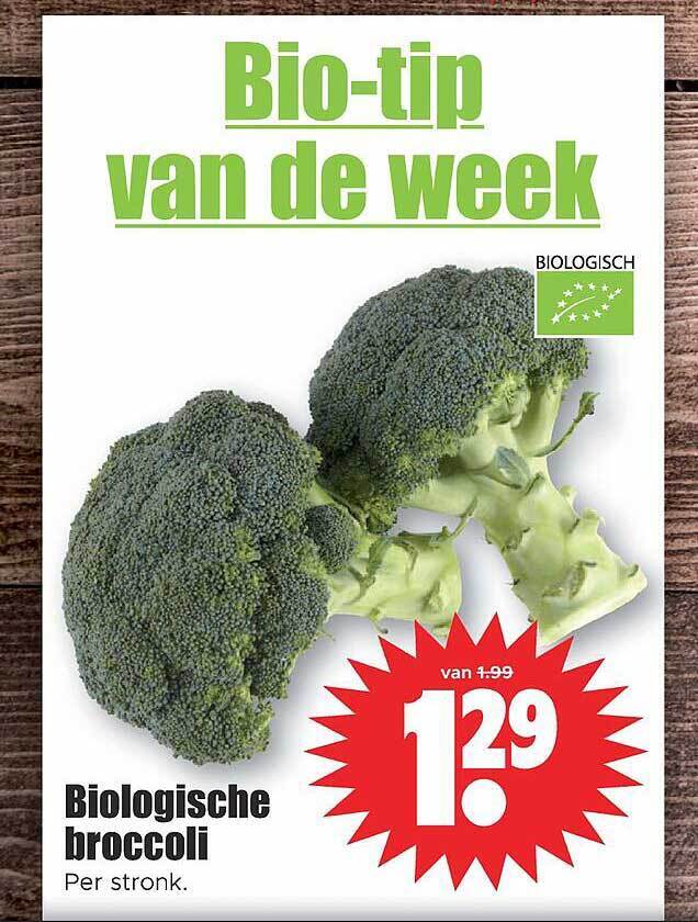 Biologische broccoli aanbieding bij Dirk