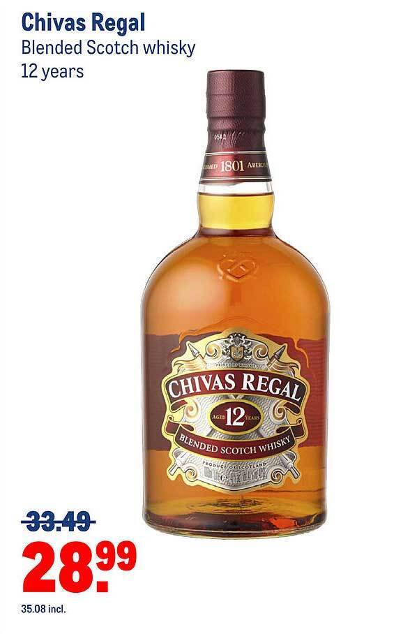 Chivas regal blended scotch whisky aanbieding bij Makro