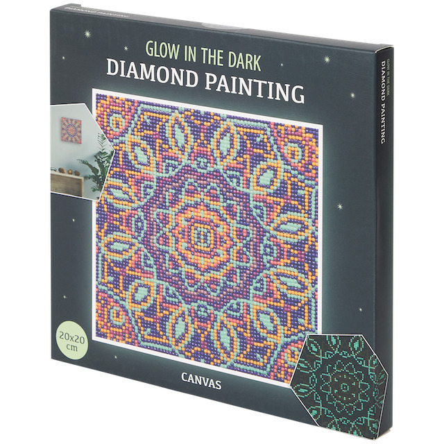 Glow-in-the-dark diamond painting aanbieding bij Action