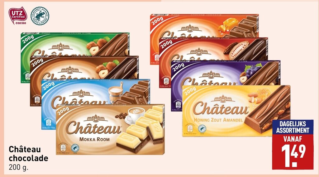Chateau chocolade 200g aanbieding bij ALDI