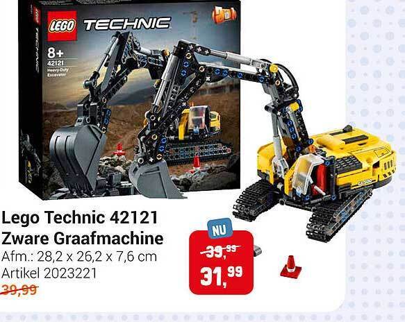 Lego technic 42121 zware graafmachine aanbieding bij Lobbes