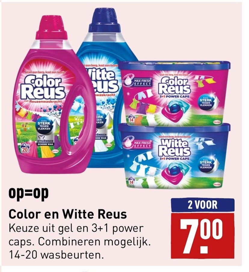 Color en Witte Reus aanbieding bij ALDI