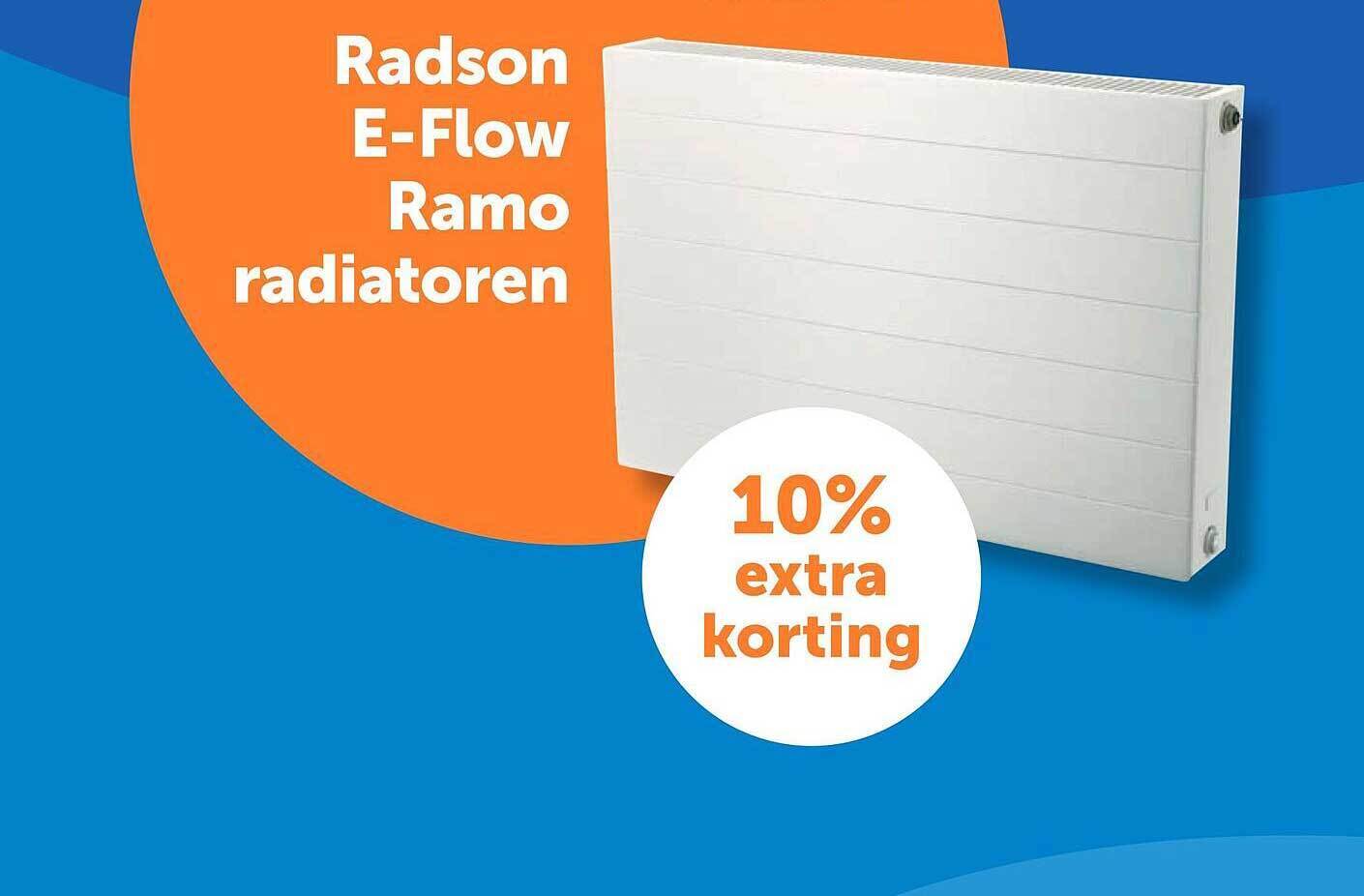 Radson e-flow ramo radiatoren aanbieding bij Warmteservice