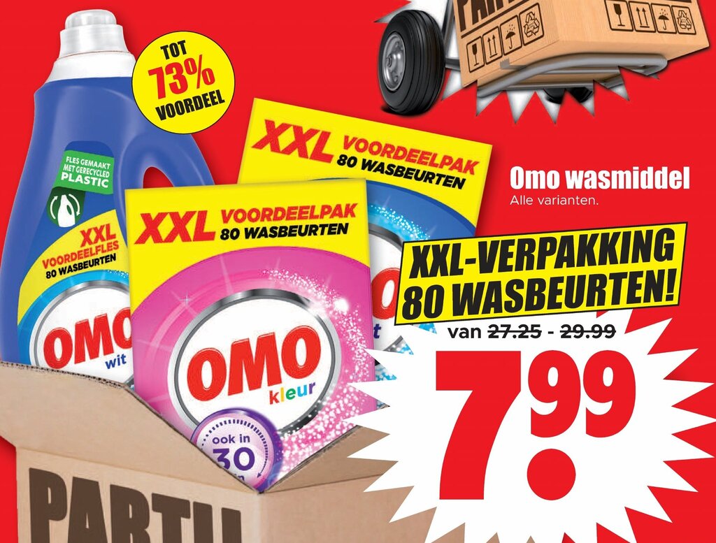 Omo Wasmiddel Alle Varianten aanbieding bij Dirk