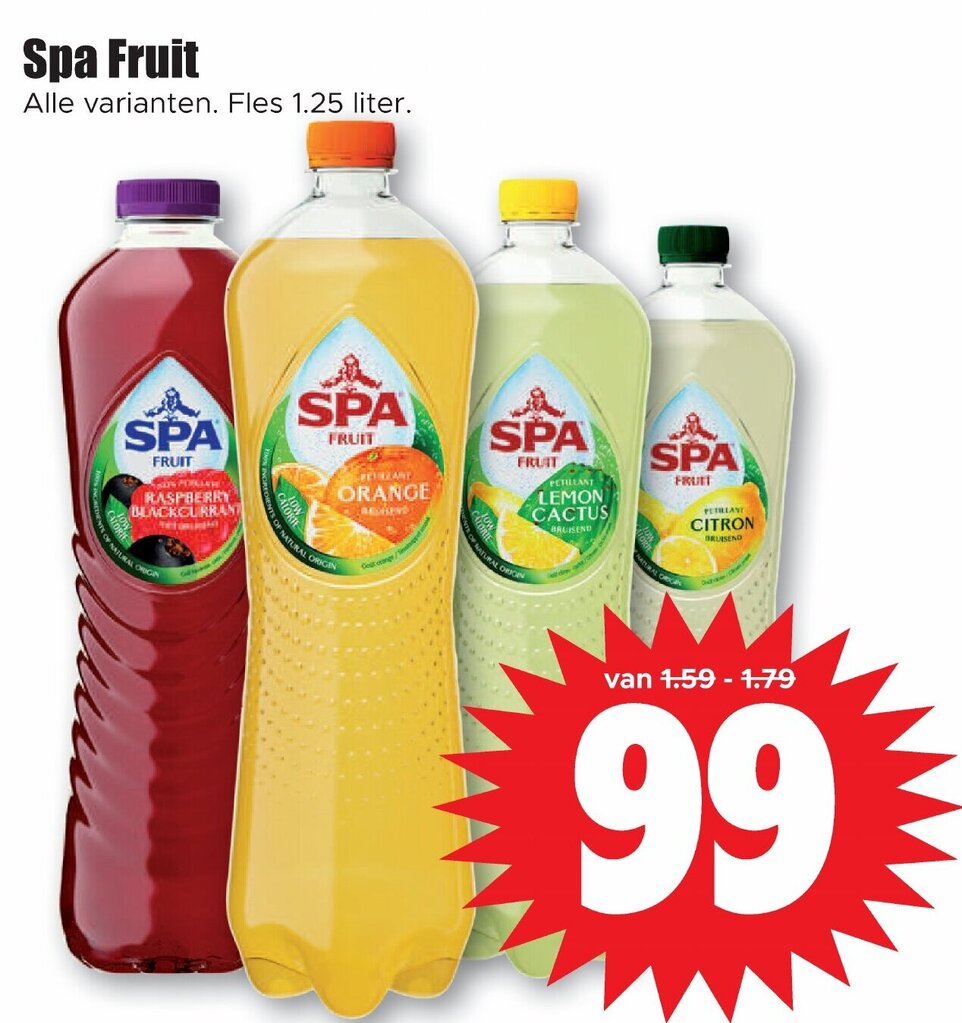 Spa Fruit Alle Varianten aanbieding bij Dirk