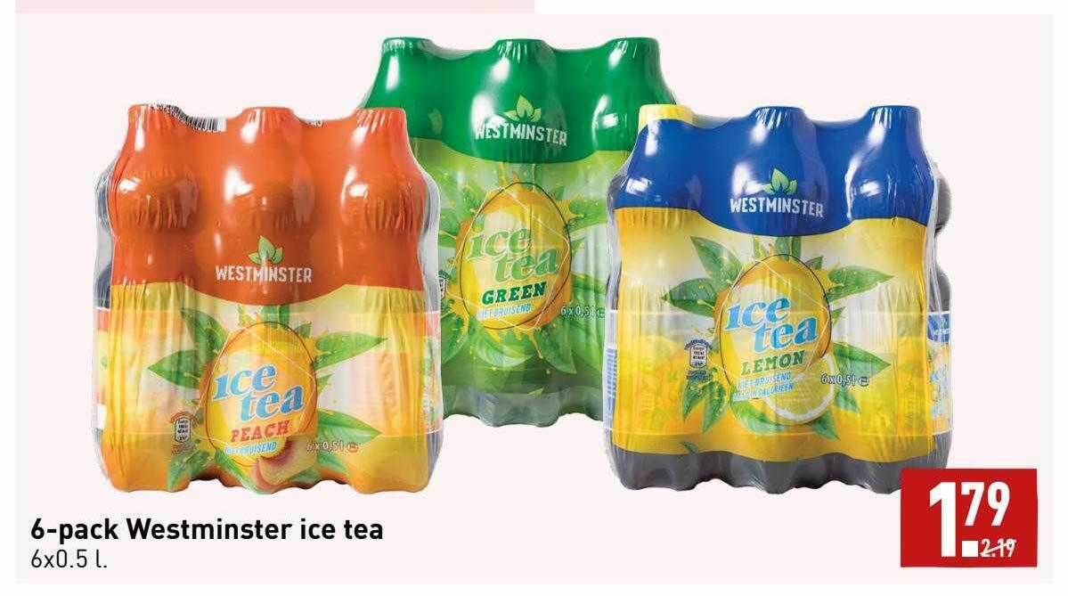 6-pack westminster ice tea aanbieding bij ALDI