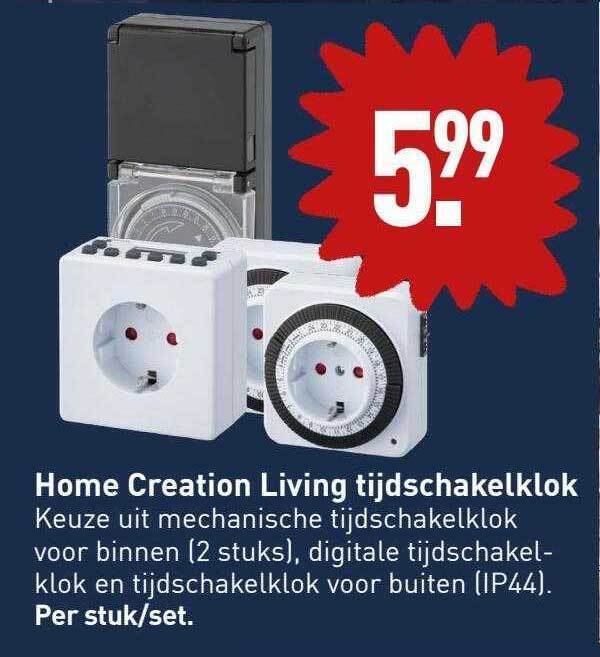 Home creation living tijdschakelklok aanbieding bij ALDI