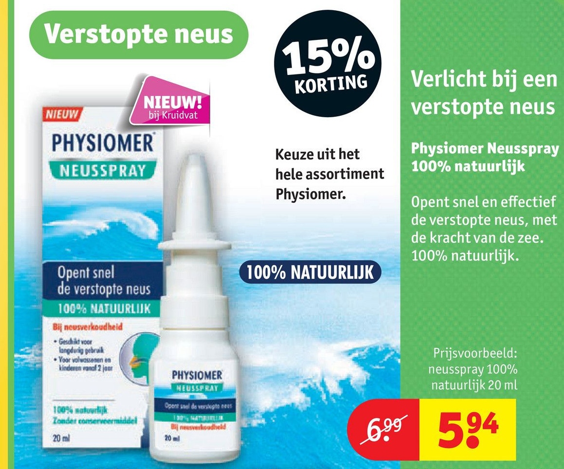 Physiomer neusspray aanbieding bij Kruidvat