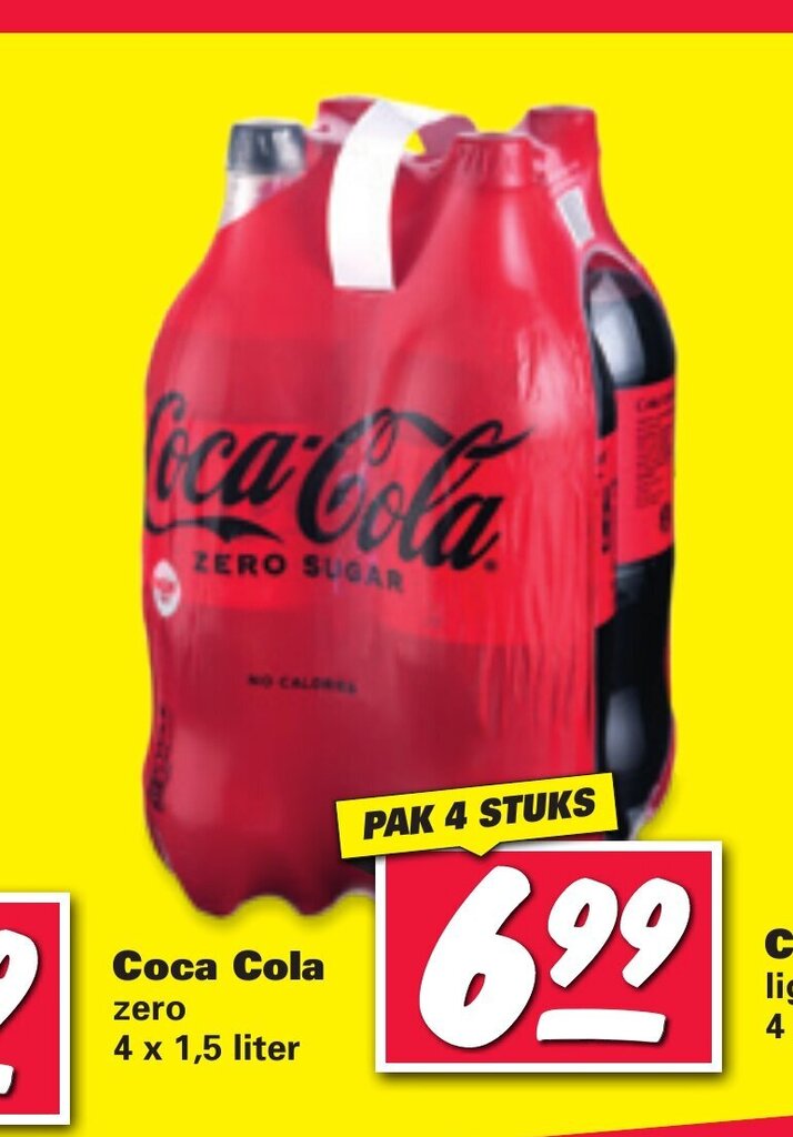 Coca Cola 4 x 1,5 liter aanbieding bij Nettorama