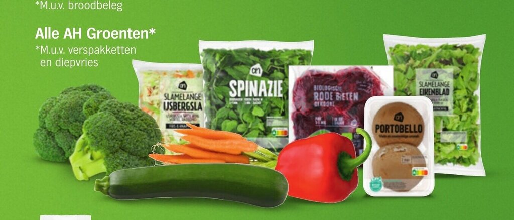 Alle AH Groenten aanbieding bij Albert Heijn