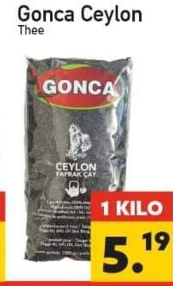 Gonca Ceylon Thee 1 kilo aanbieding bij Tanger Markt