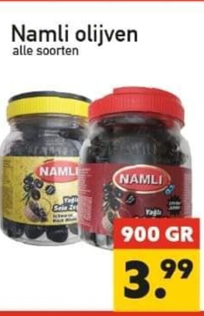 Namli olijven 900 gram aanbieding bij Tanger Markt
